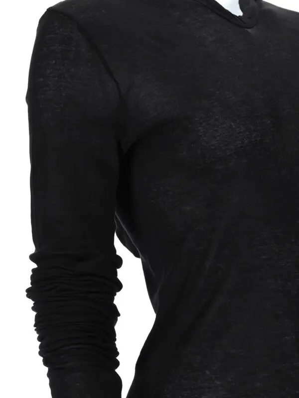 Rick Owens Fitted Long Sleeve T-shirt - Black