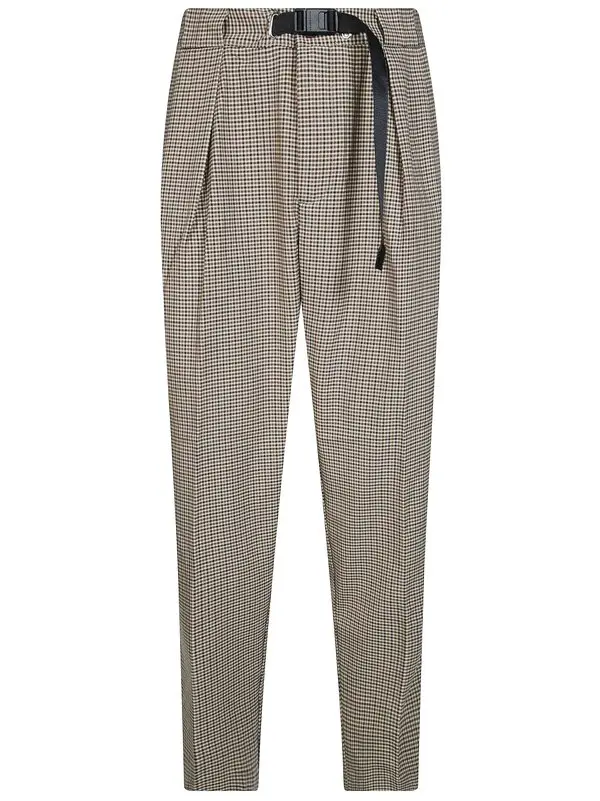 WHITE SAND Flannel Check Two-pleat Pants