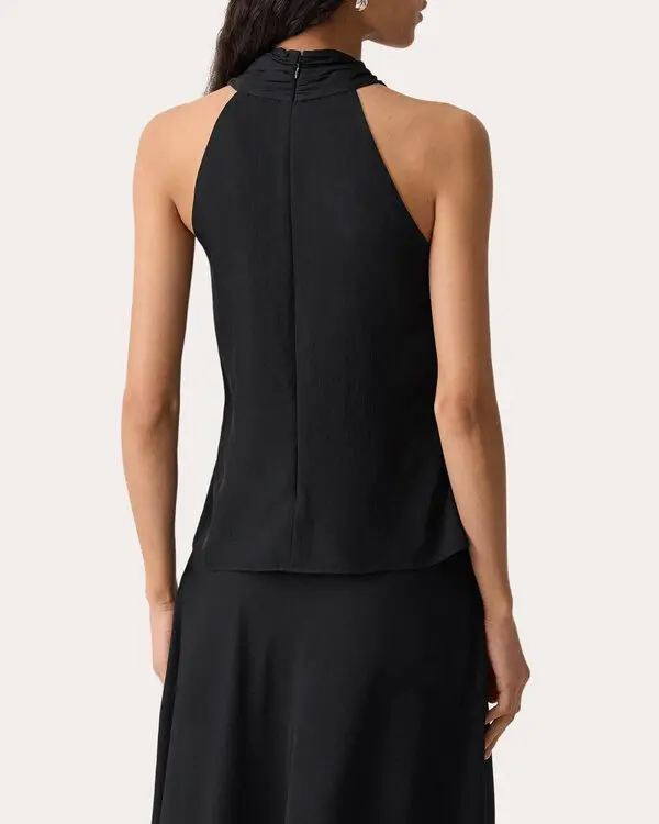 Theory Twill Twisted Halter Top