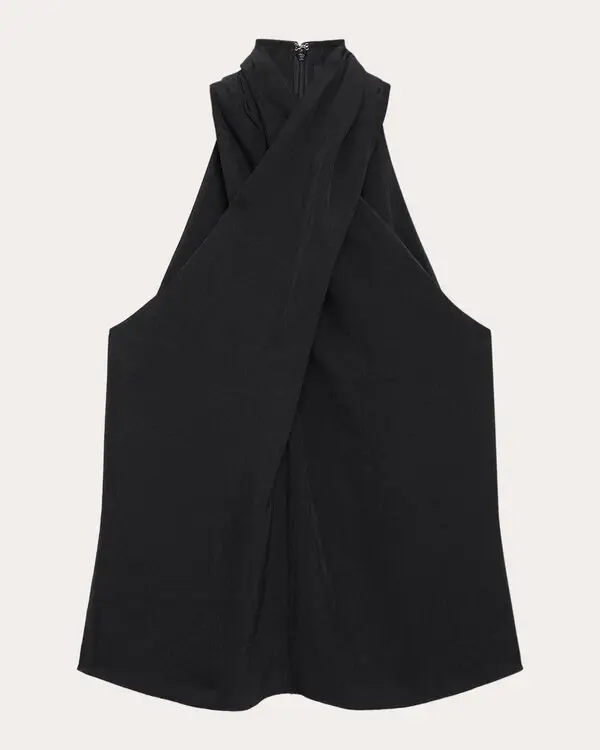 Theory Twill Twisted Halter Top