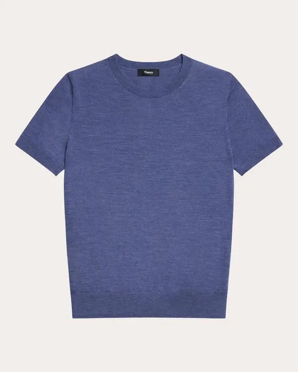 Theory Regal Wool Basic Crewneck Top
