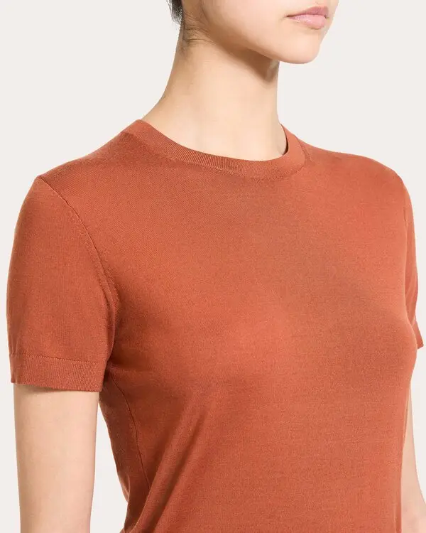 Theory Regal Wool Basic Crewneck Top