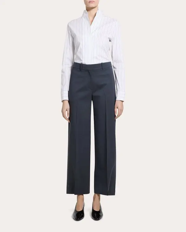 Theory Good Wool Creased Trousers