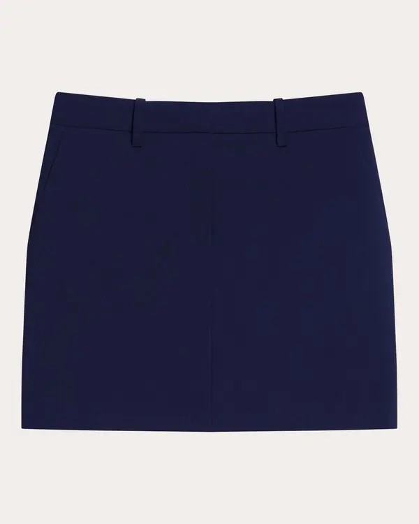 Theory Good Wool Trouser Mini Skirt