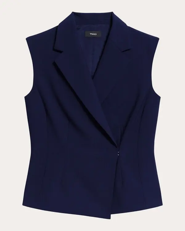 Theory Good Wool Hourglass Wrap Vest