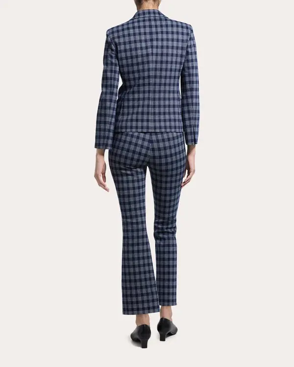 Theory Plaid Slim Single-breasted Blazer