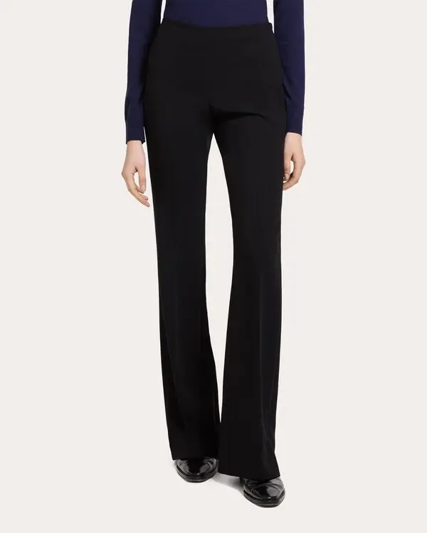 Theory Demitria Crepe Slim Flare Pants