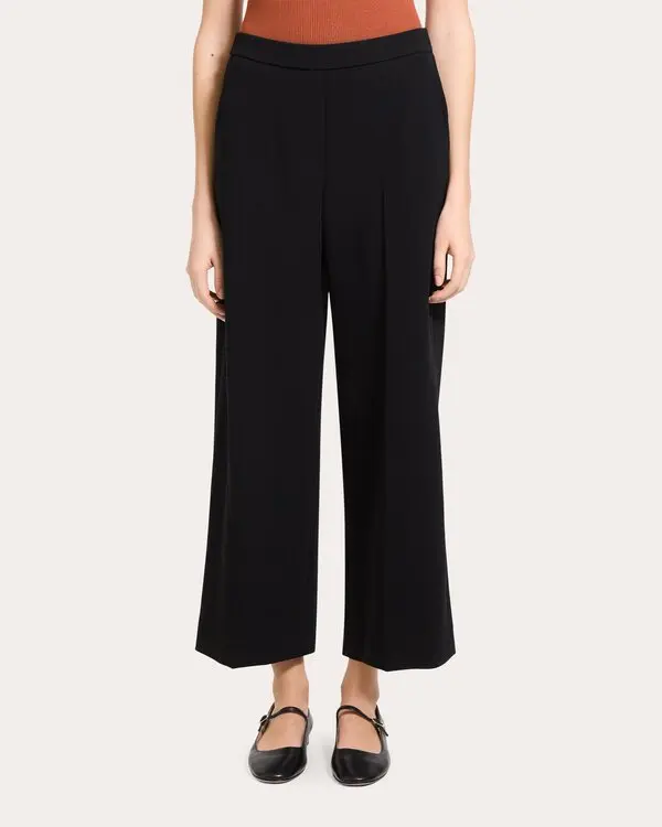Theory Classic Crepe Cropped Pull-on Pants