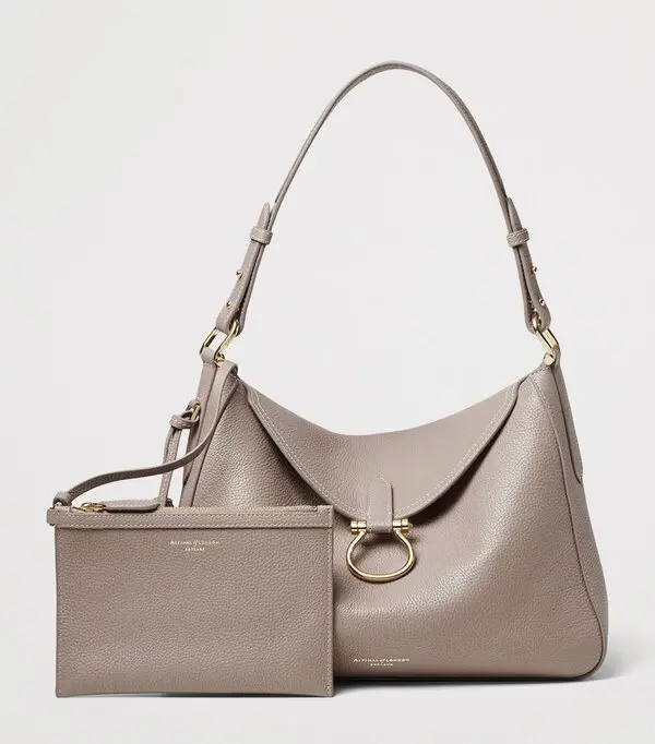 ASPINAL OF LONDON Grained Leather Ella Shoulder Bag