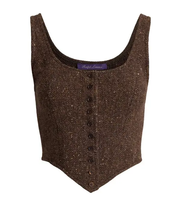 Ralph Lauren Wool-blend Sherry Sleeveless Top - Brown