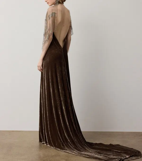 Ralph Lauren Velour Willow Gown