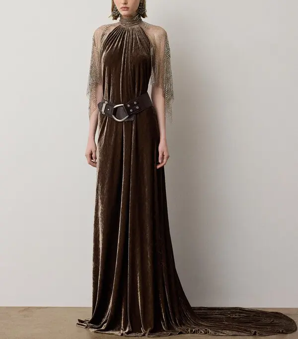 Ralph Lauren Velour Willow Gown