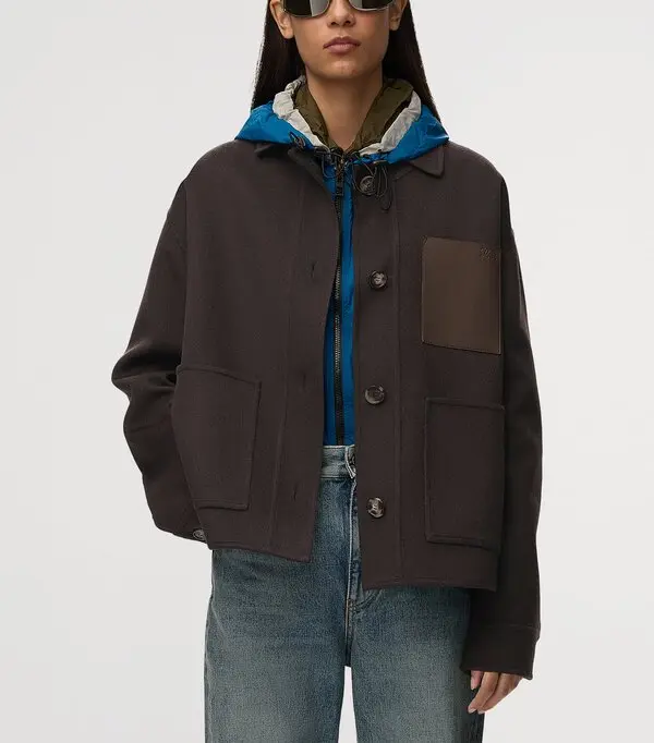 Loewe Wool-cashmere Workwear Jacket - Brown
