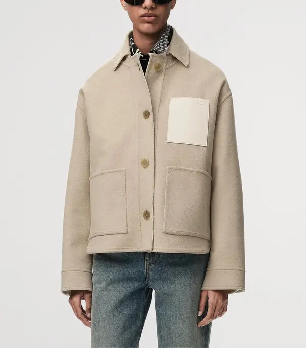 Loewe Wool-cashmere Workwear Jacket - Beige