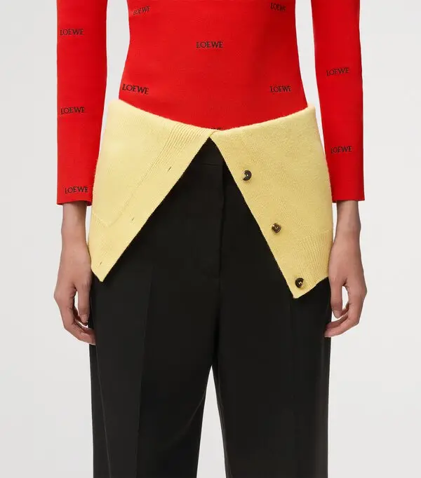 Loewe Wool-blend Knit-detail Trousers