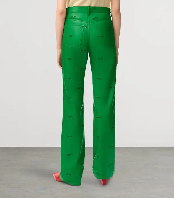 Loewe Lambskin All-over Logo Trousers