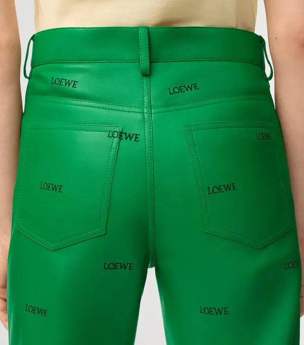Loewe Lambskin All-over Logo Trousers