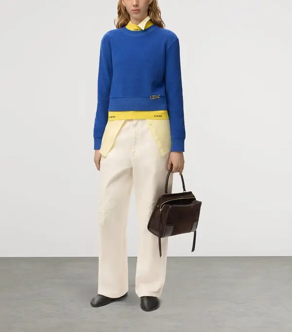 Loewe Stretch-wool Embroidered Sweater