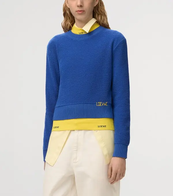 Loewe Stretch-wool Embroidered Sweater