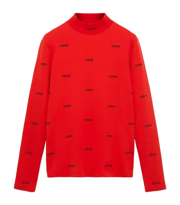 Loewe All-over Logo High-neck Top