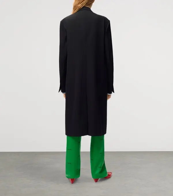 Loewe Wool-blend Layered-cuff Coat