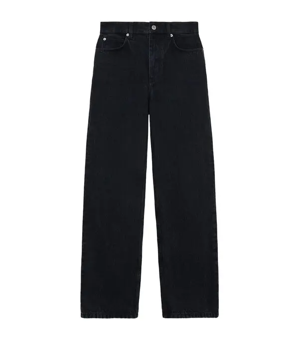 Loewe Embroidered-anagram Straight Jeans