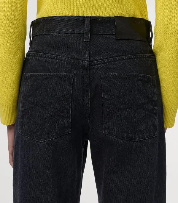 Loewe Embroidered-anagram Straight Jeans