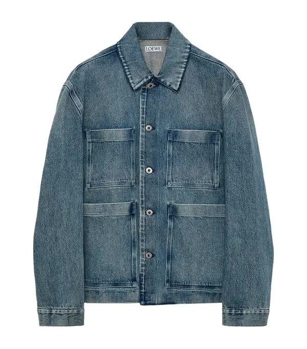 Loewe Leather-patch Denim Jacket