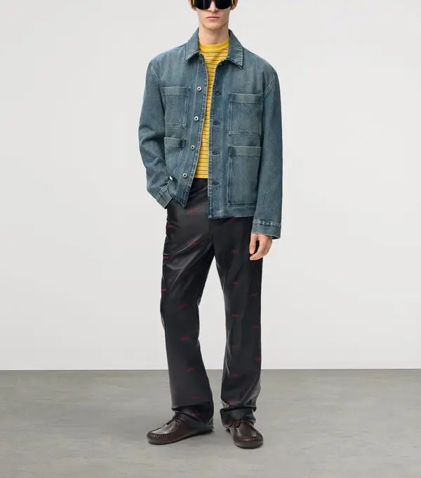 Loewe Leather-patch Denim Jacket