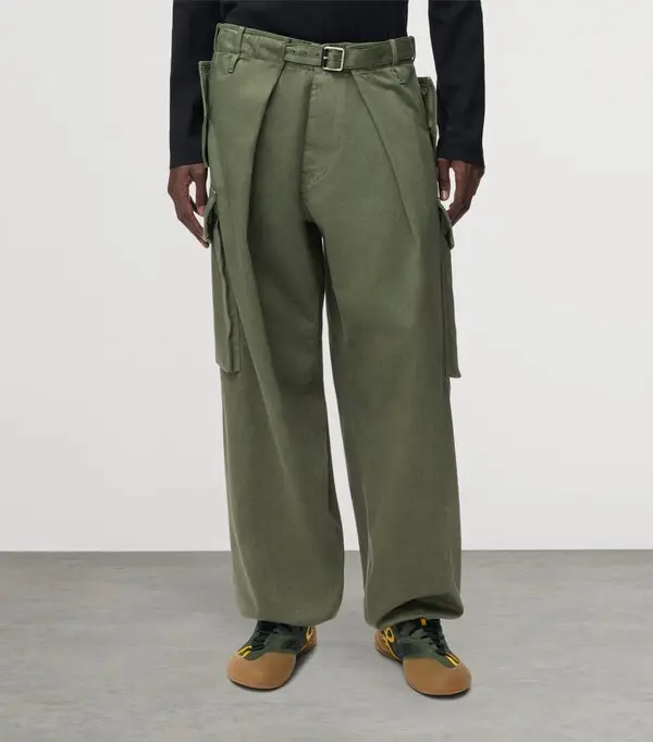 Loewe Cotton Tapered Cargo Trousers