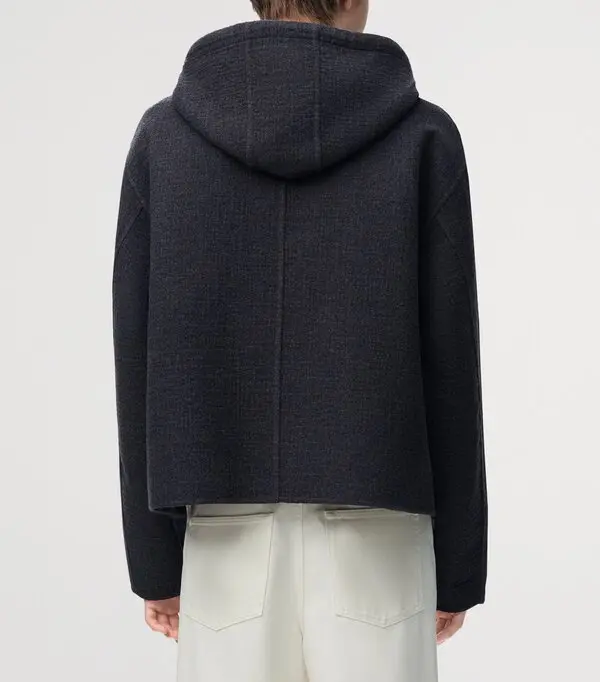 Loewe Wool-silk Tweed Hooded Jacket
