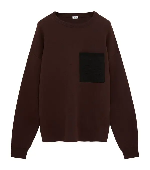 Loewe Anagram Pocket Sweatshirt - Brown
