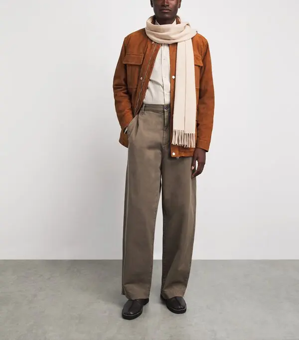 100HANDS Cotton-silk-wool Stripe Shirt