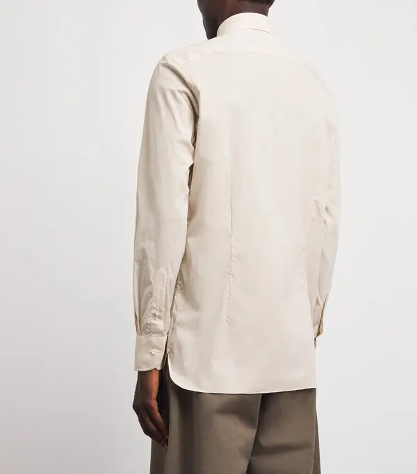 100HANDS Cotton-silk-wool Stripe Shirt