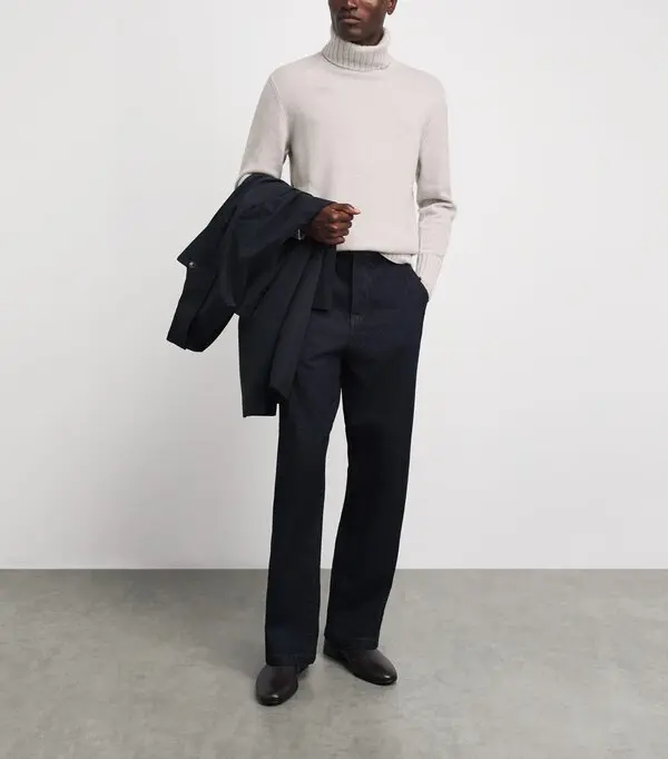 N.peal Cashmere Brompton Rollneck Sweater - Grey