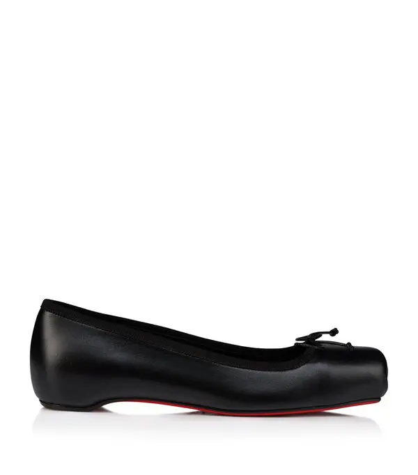 CHRISTIAN LOUBOUTIN Cassia Nodo Leather Ballet Flats