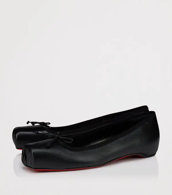 CHRISTIAN LOUBOUTIN Cassia Nodo Leather Ballet Flats