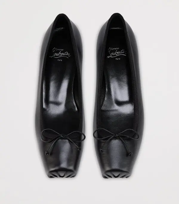 CHRISTIAN LOUBOUTIN Cassia Nodo Leather Ballet Flats
