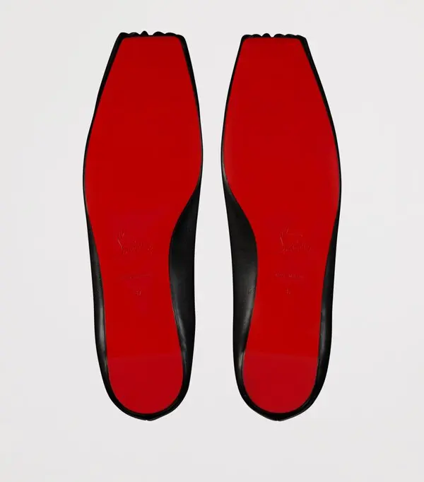 CHRISTIAN LOUBOUTIN Cassia Nodo Leather Ballet Flats