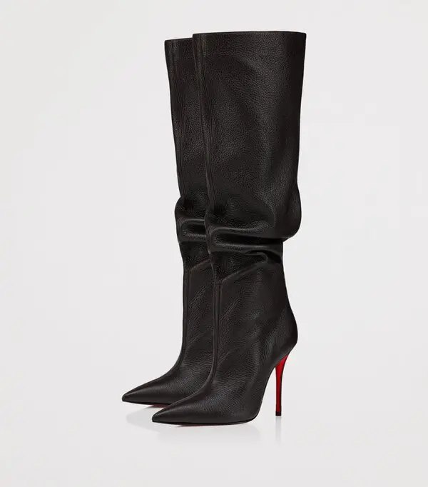 CHRISTIAN LOUBOUTIN Zependris 100 Deer Leather Knee-high Boots