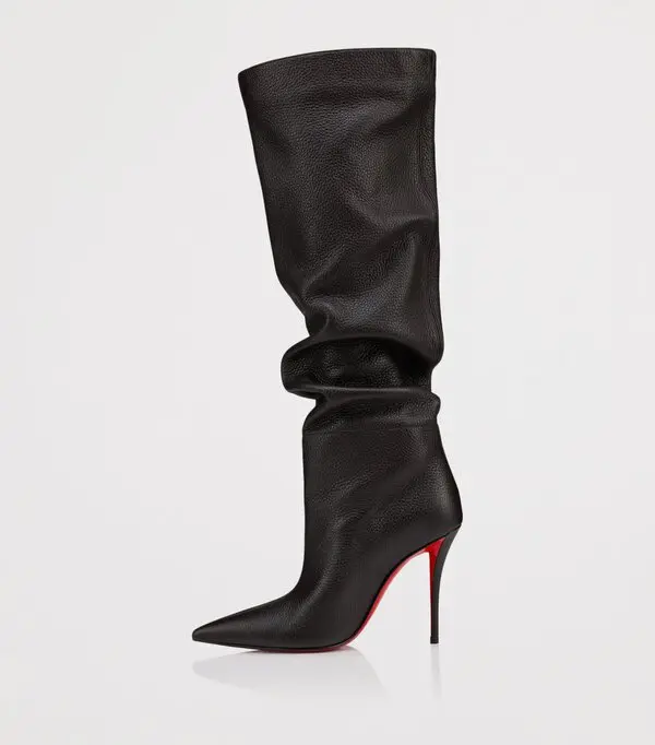 CHRISTIAN LOUBOUTIN Zependris 100 Deer Leather Knee-high Boots