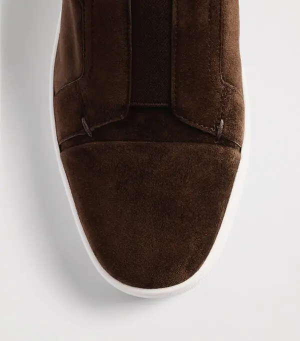CHRISTIAN LOUBOUTIN St. Louis Suede Slip-on Sneakers