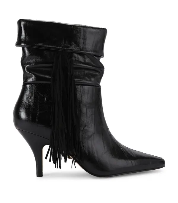 Kurt Geiger Leather Piccadilly Slouch Boots - Black