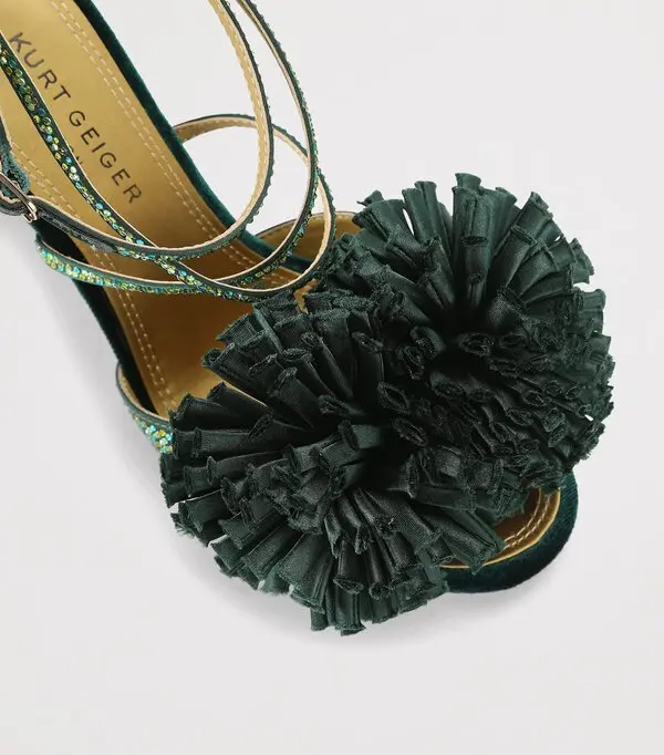 Kurt Geiger Embellished Pom Pom Heeled Sandals