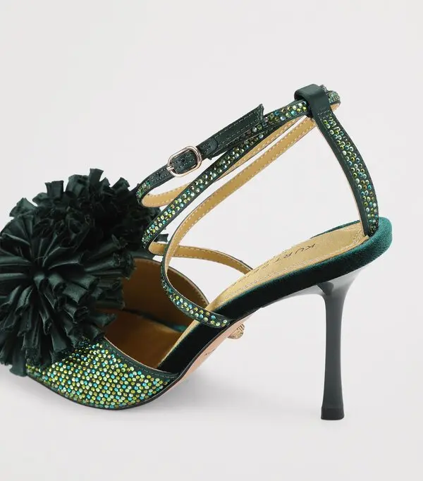 Kurt Geiger Embellished Pom Pom Heeled Sandals