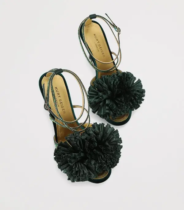 Kurt Geiger Embellished Pom Pom Heeled Sandals