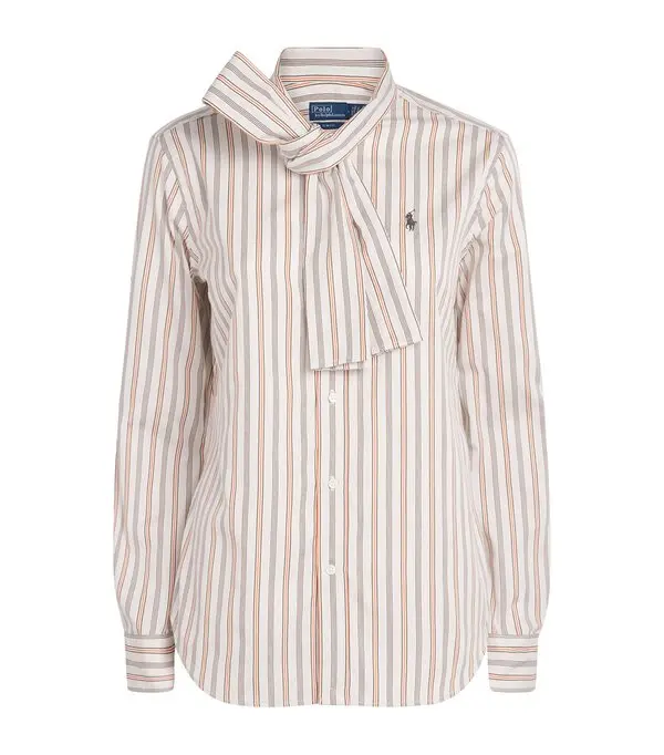Polo Ralph Lauren Cotton Tie-neck Slim-fit Shirt