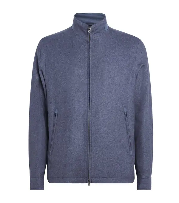 Herno Silk-cashmere High-neck Bomber Jacket