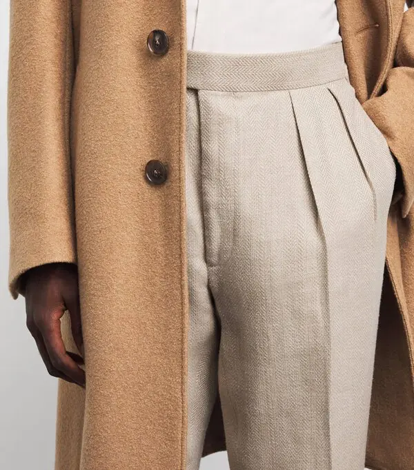 Ralph Lauren Purple Label Linen-silk-cotton Gregory Trousers