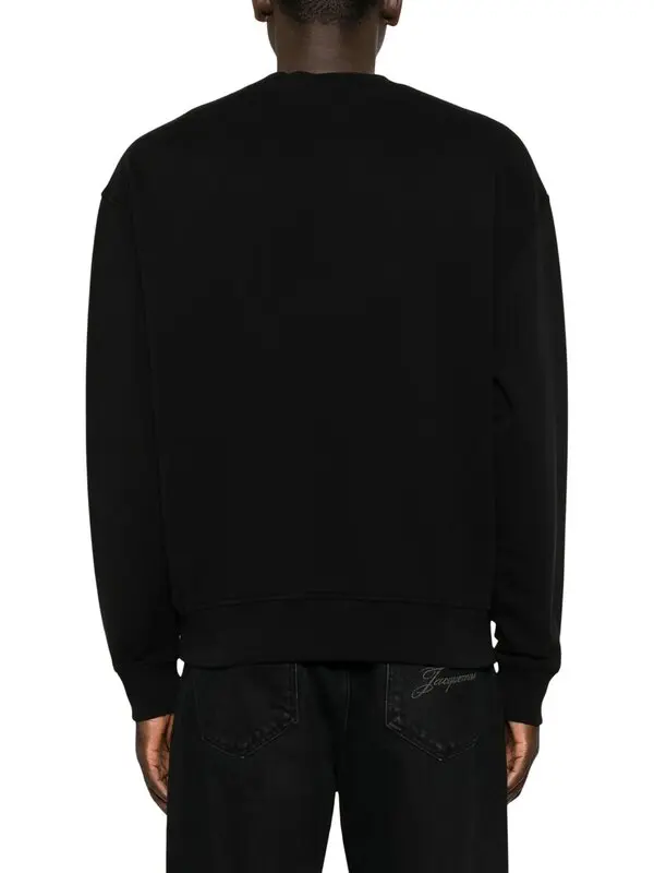 Palm Angels Logo-print Crew-neck Sweatshirt - Black